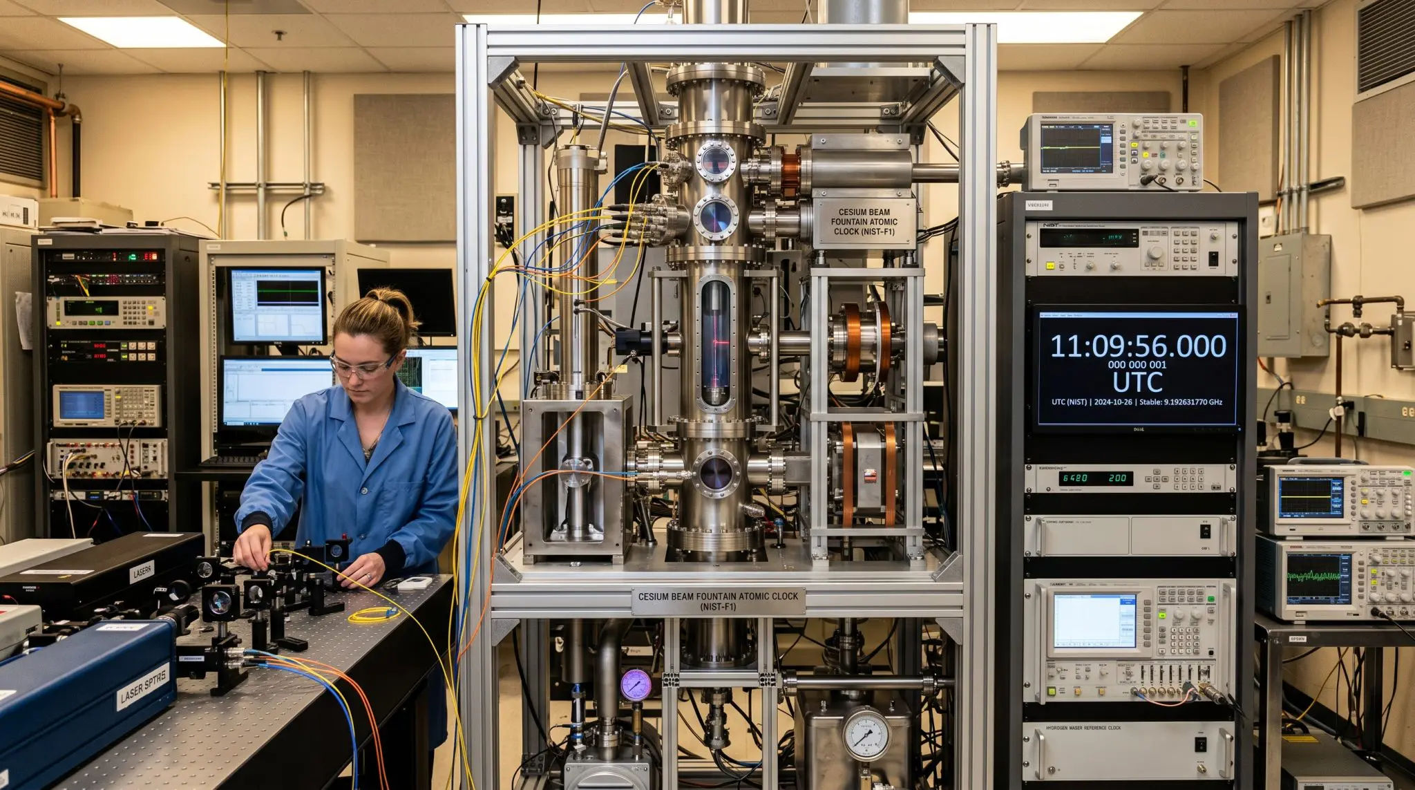 Atomic Clocks Enable Link-Free Quantum Network Synchronisation