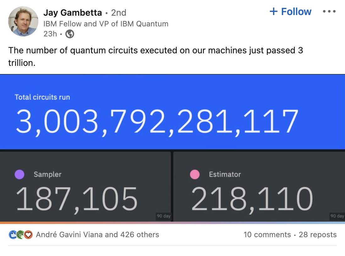 IBM Quantum Hits Milestone Of 3 Trillion Circuits Run